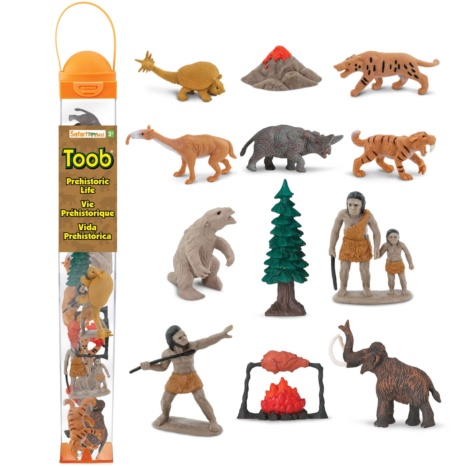 Safari Ltd. Prehistoric Life TOOB - 12 Figurines: Caveman, Cavewoman ...