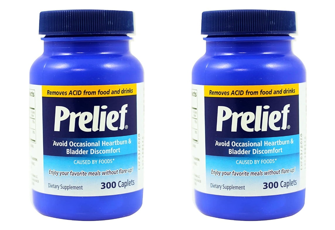 Prelief Antacid Acid Reflux Treatment, 300 Count OTC (Pack of 2 ...