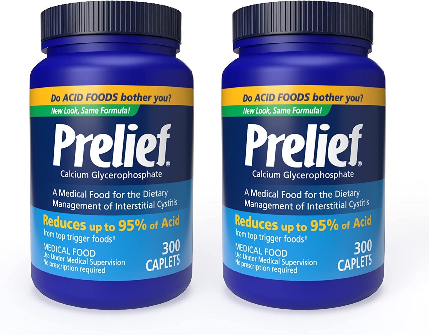 Prelief Acid Reducer Caplets Dietary Supplement, 300 Count (Pack of 2 ...