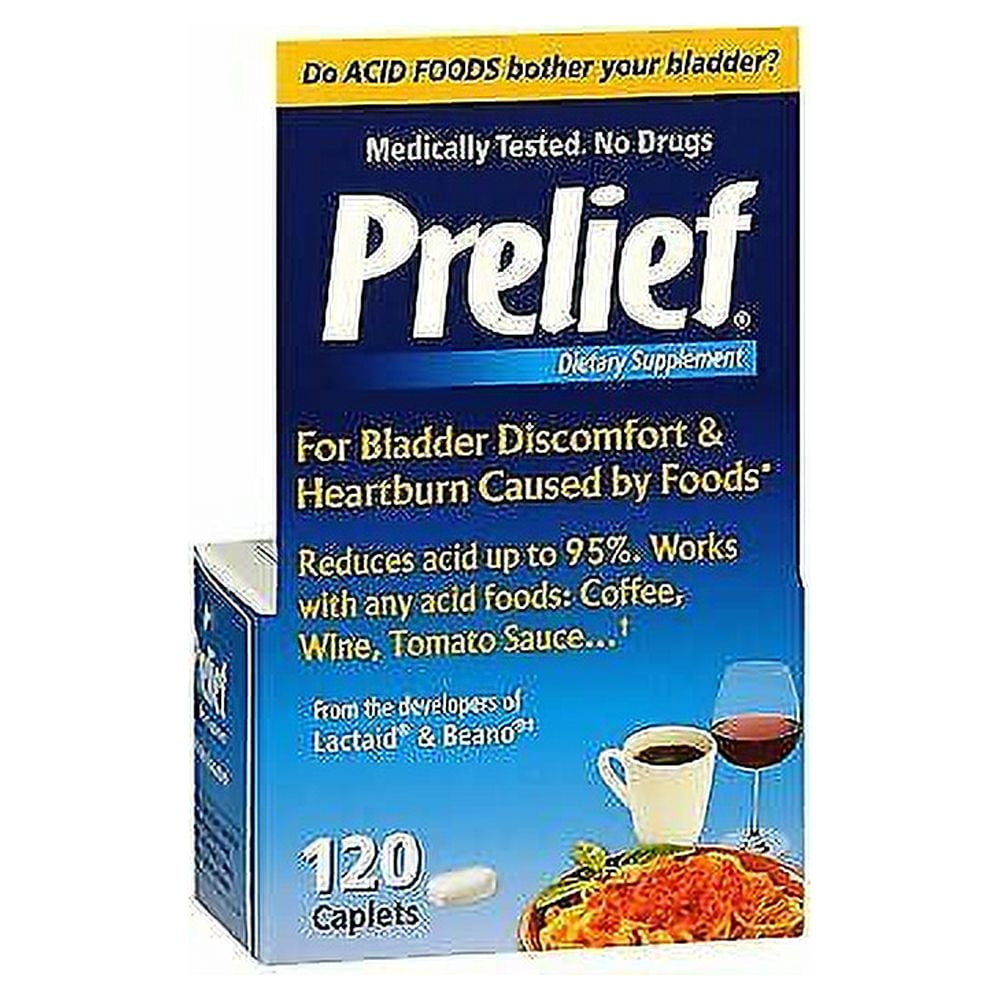 Prelief Dietary Supplement - Indigestion Ease for Adults, 120 Caplets ...