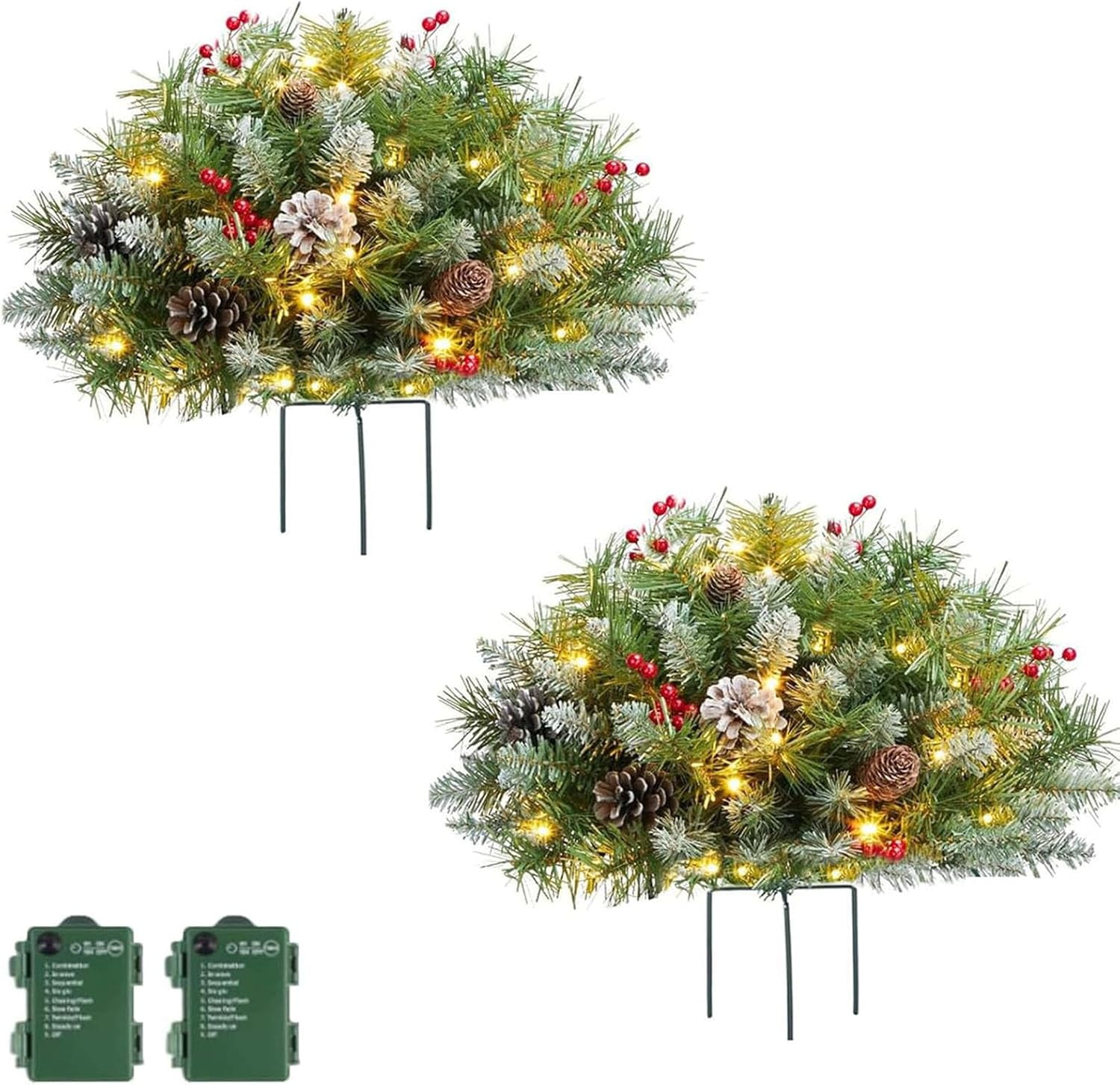 Prelit Planter Bushes,Holiday Planter Filler,Prelit Planter Bushes ...