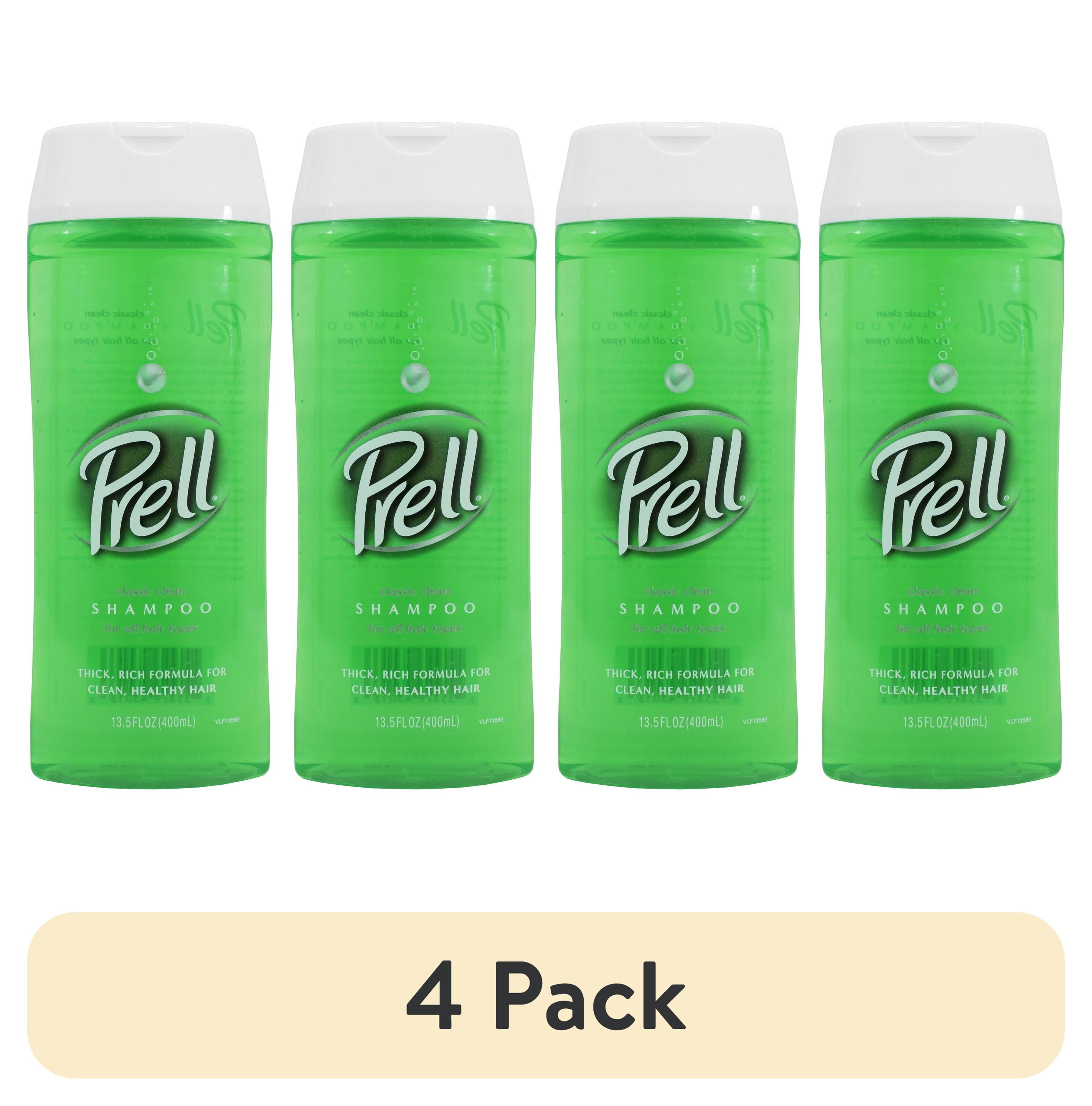 (4 pack) Prell® Classic Clean Shampoo, 13.5 fl oz, Clarifying, All Hair ...