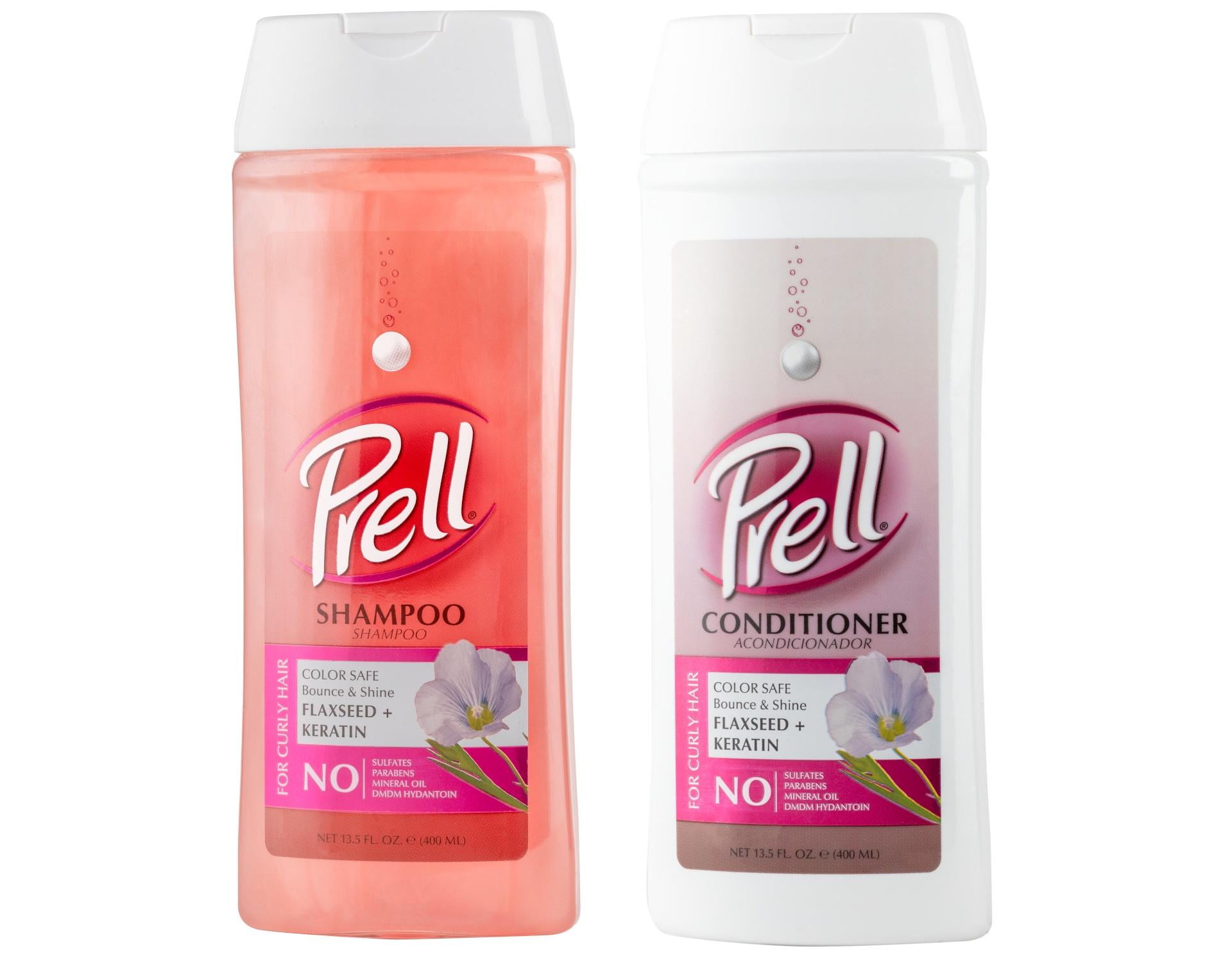 Prell Flaxseed Keratin Shampoo and Conditioner, Color Safe, Bounce and ...