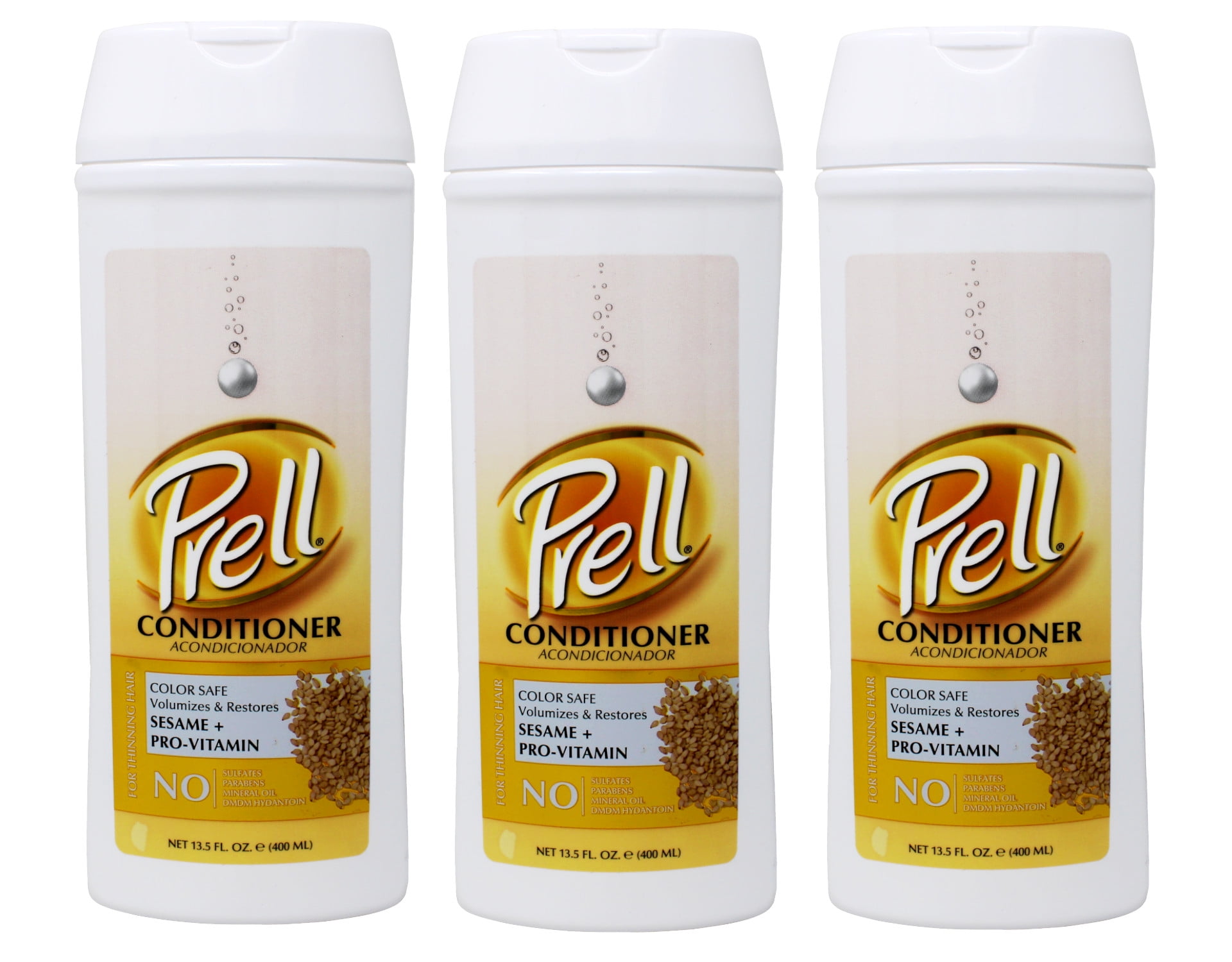 Prell Sesame + Pro-Vitamin Conditioner for Thinning Hair, Color Safe ...