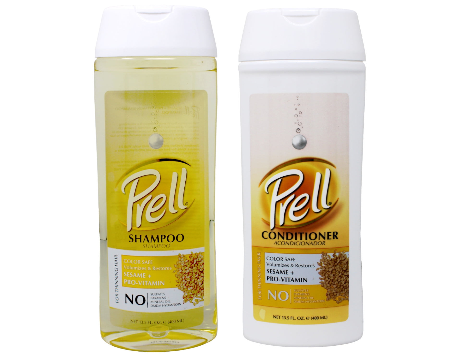 Prell Sesame + Pro-Vitamin Shampoo & Conditioner for Thinning Hair ...