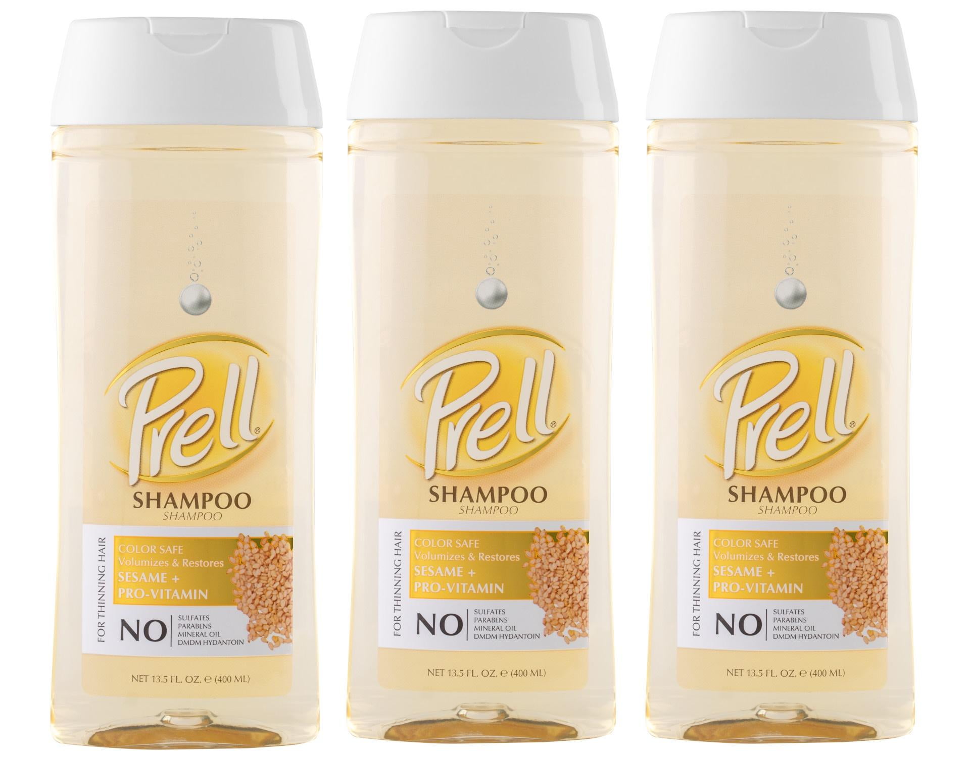 Prell Sesame + Pro-Vitamin Shampoo for Thinning Hair, Color Safe ...
