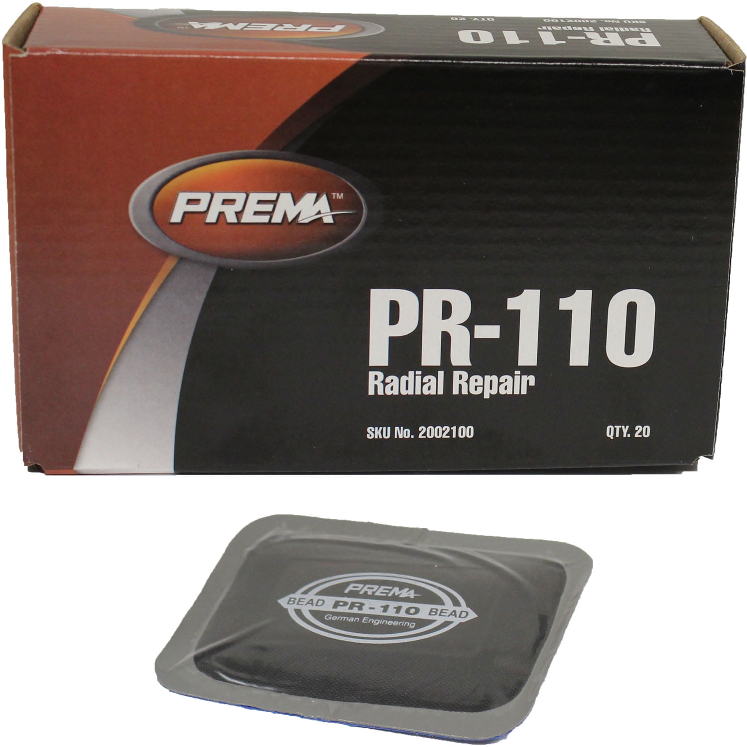Prema PR-110 Radial Tire Patch 2-1/4" x 3-1/4" 1Ply Box of 20 - Walmart.com