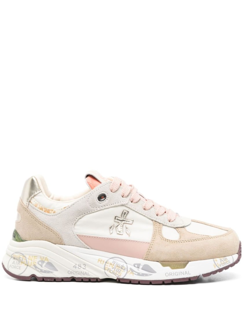 Premiata Women's Sneakers With Luxurious Material Blend And Chunky Sole ...