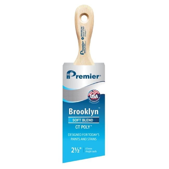 Premier 17307 Brooklyn Paint Brush, 2-1/2 in W, Short Sash Brush, 3 in ...