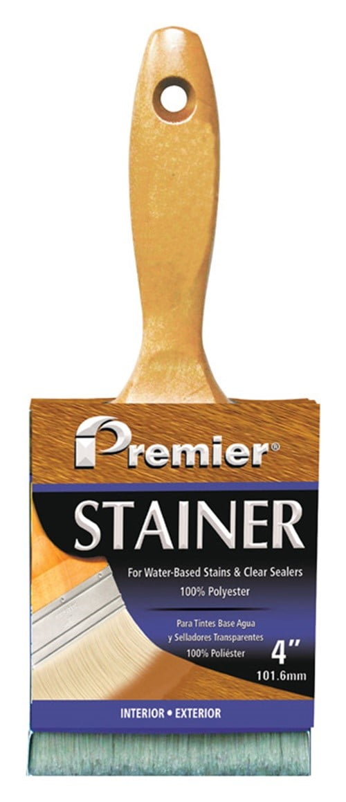Premier 1803501 4 in. Flat Polyester Stain Brush - Walmart.com