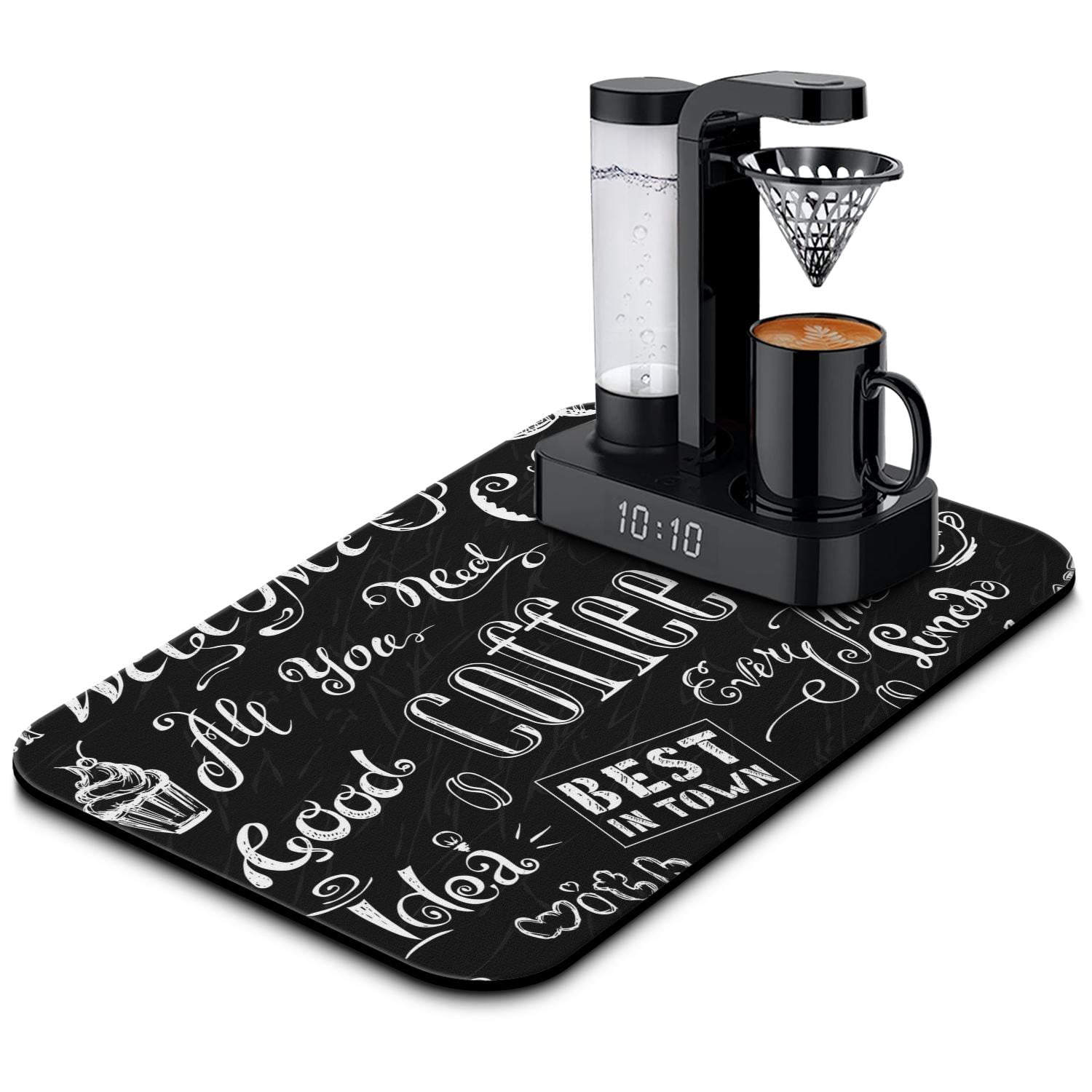 Premier Absorbent Coffee Bar Mat (19.5x12in) - Diatom Mud, Stain ...