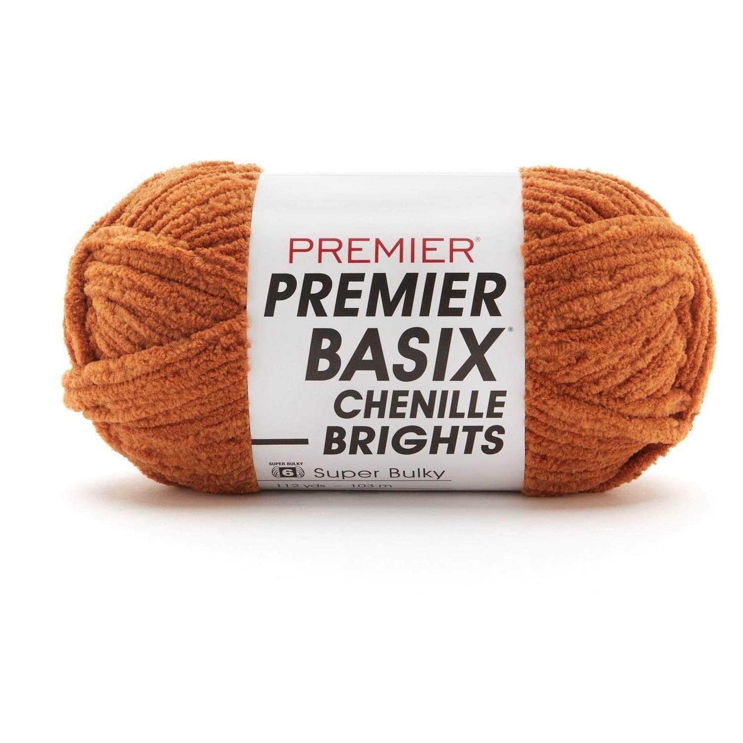 Premier Yarns Basix Chenille Brights Yarn, Super Bulky #6, Soft Rust ...