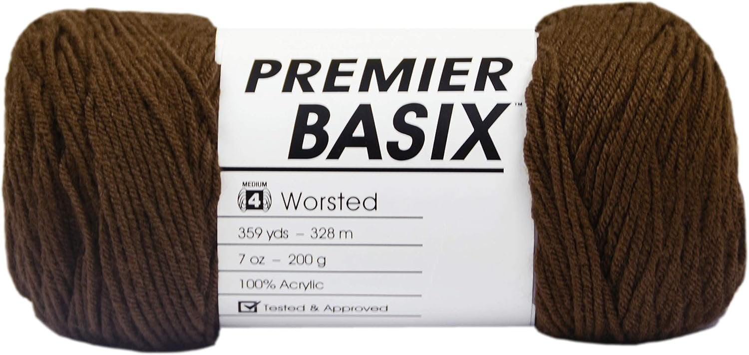 Premier Basix Yarn-Chocolate - Walmart.com