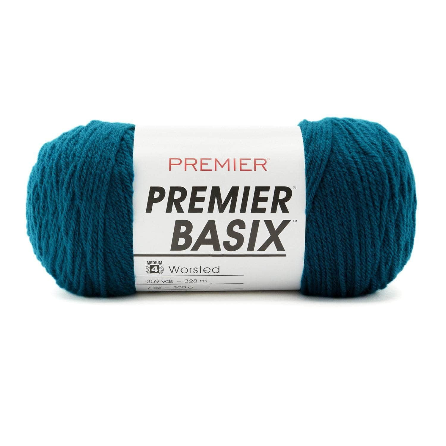 Premier Yarns Basix, Acrylic Worsted Yarn, 359 Yards, Peacock, Soft and ...