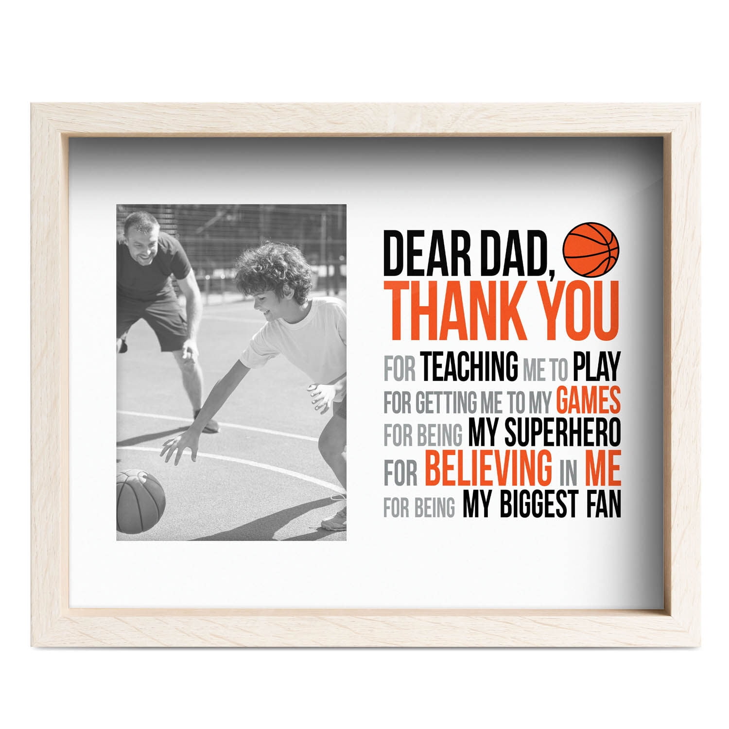 Premier Basketball Photo Frame | Dear Dad - Walmart.com