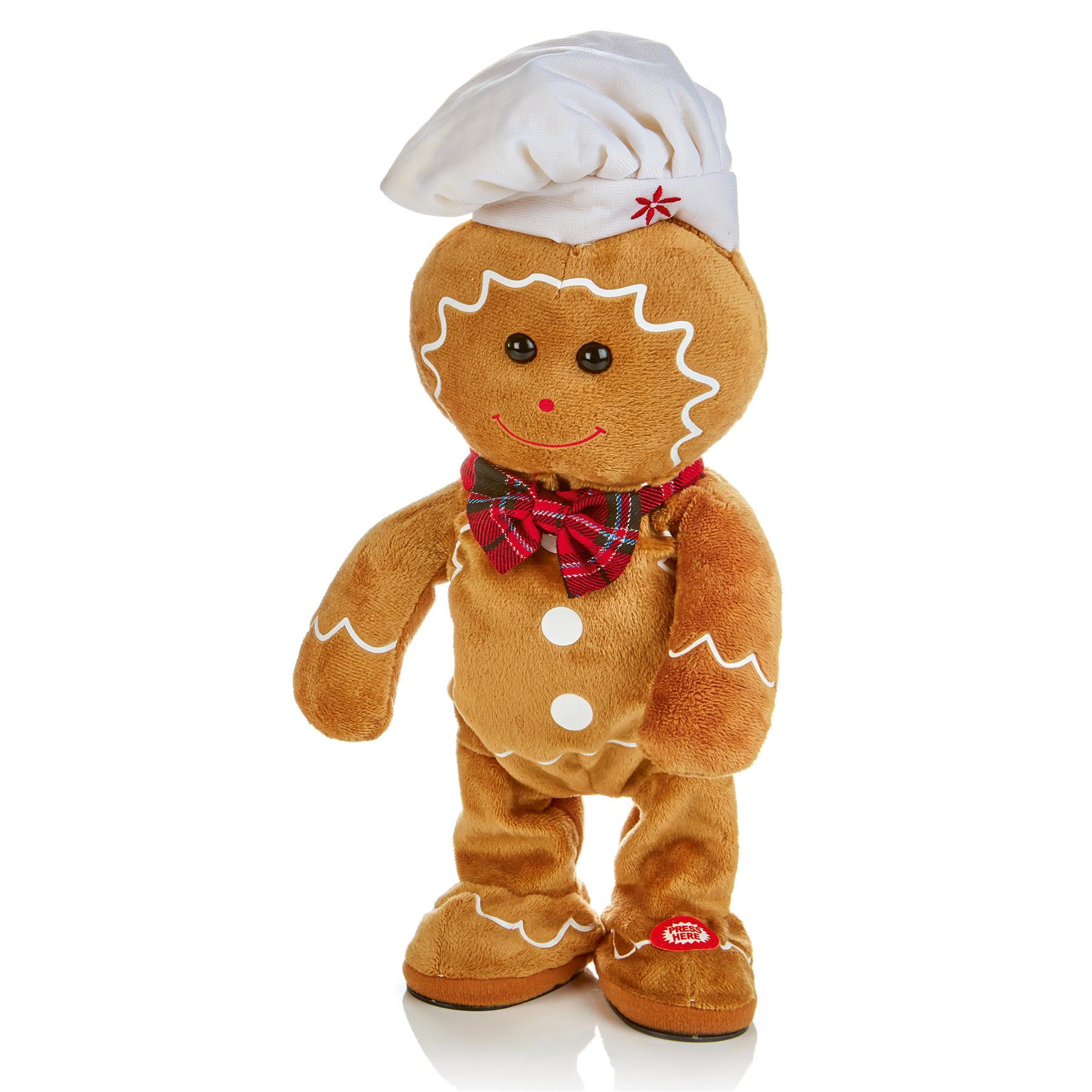Premier - Battery Operated Singing and Dancing Gingerbread Man, 35cm ...