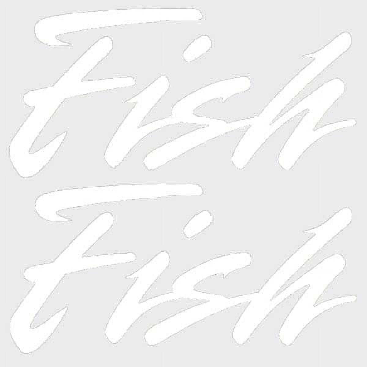 Premier Boat Fish Decals | 5 1/2 x 2 3/4 Inch White (Pair) - Walmart.com