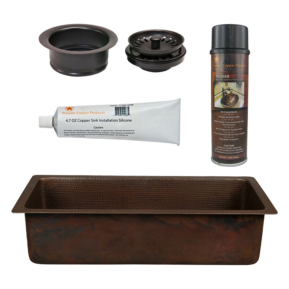 Premier Copper Products BSP5_BREC20EN-G Bar Sink and Drain Package ...