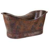Premier Copper Products Btdr72db 72" Free Standing Copper Soaking Tub ...