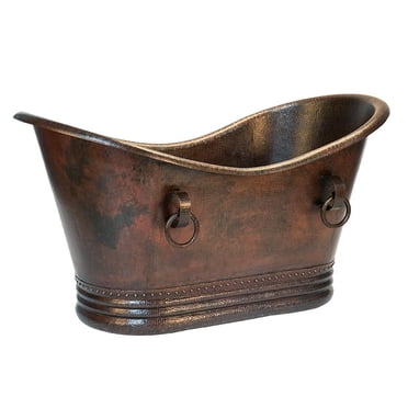Premier Copper Products Btdr67db 67" Free Standing Copper Soaking Tub ...