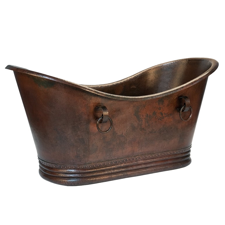 Premier Copper Products Btdr72db 72" Free Standing Copper Soaking Tub ...