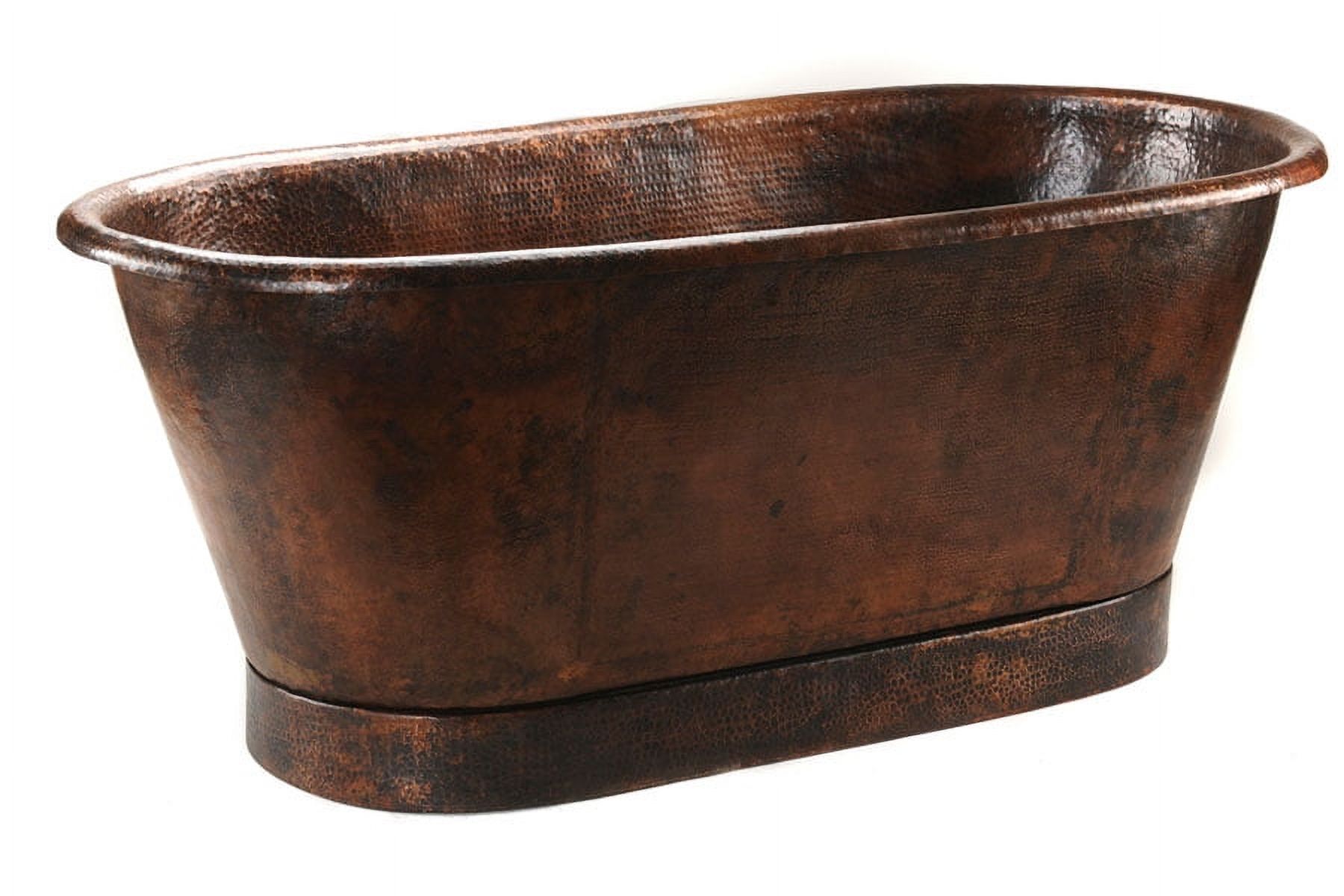 Premier Copper Products Btm72db 72" Free Standing Copper Soaking Tub ...