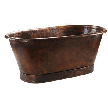 Premier Copper Products Btdr72db 72" Free Standing Copper Soaking Tub ...