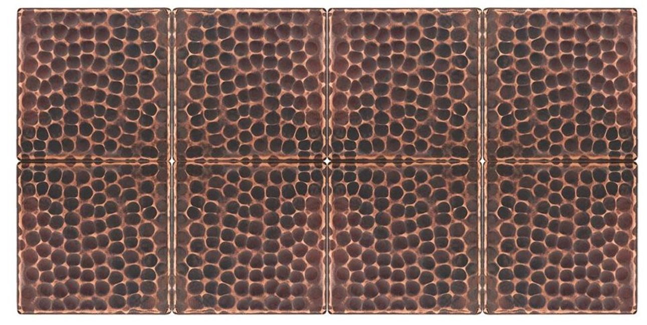 Premier Copper T3DBH_PKG8 3" x 3" Hammered Copper Tile - Qua - Walmart.com
