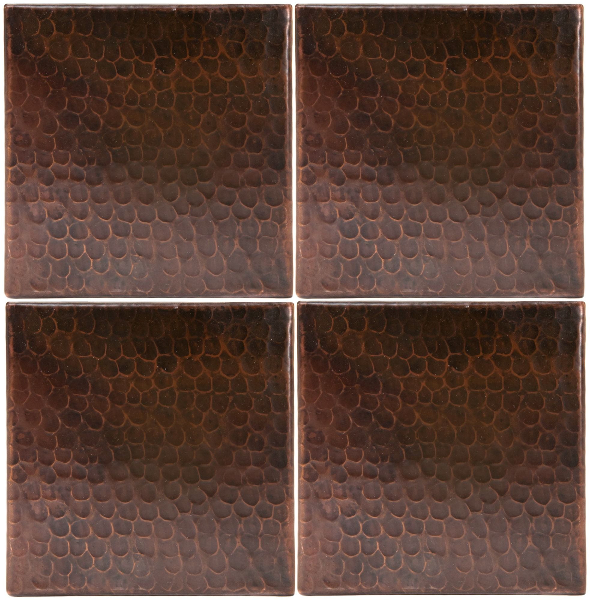 Premier Copper Products T6DBH-PKG4 6 x 6 in. Hammered Copper Tile ...