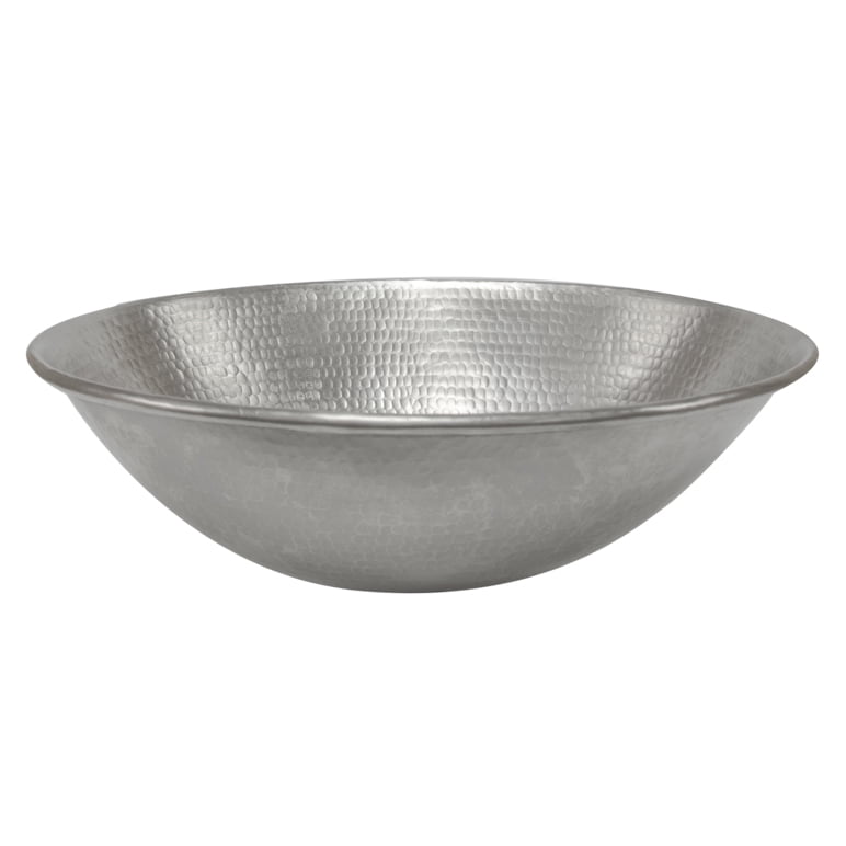Premier Copper Products Vo17wen 17" Oval Nickel Plated Copper Vessel Bathroom Sink - - Walmart.com