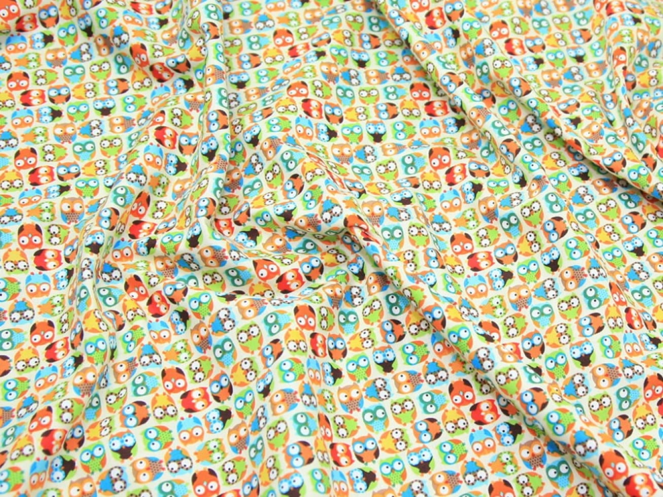 Premier Cotton Prints Quilting Fabric - Beige Owls - per yard - Walmart.com