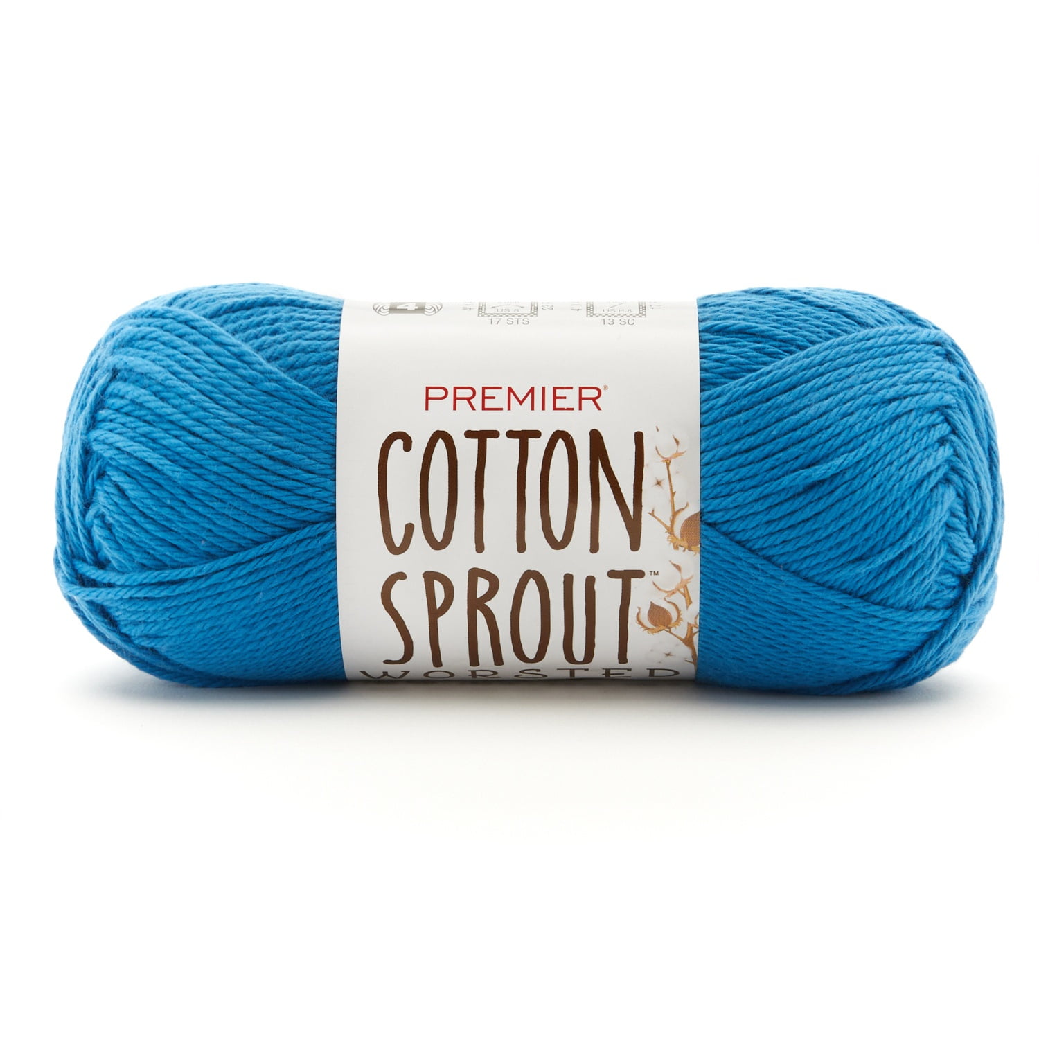 Premier Yarns Cotton Sprout Worsted Yarn-Blue - Walmart.com