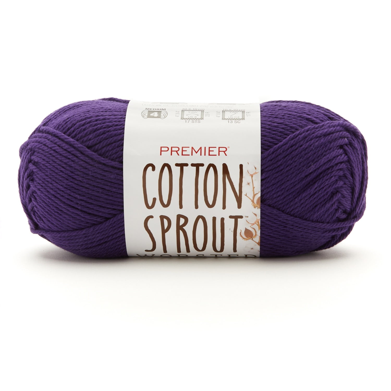 Premier Yarns Cotton Sprout Worsted Yarn-Purple - Walmart.com