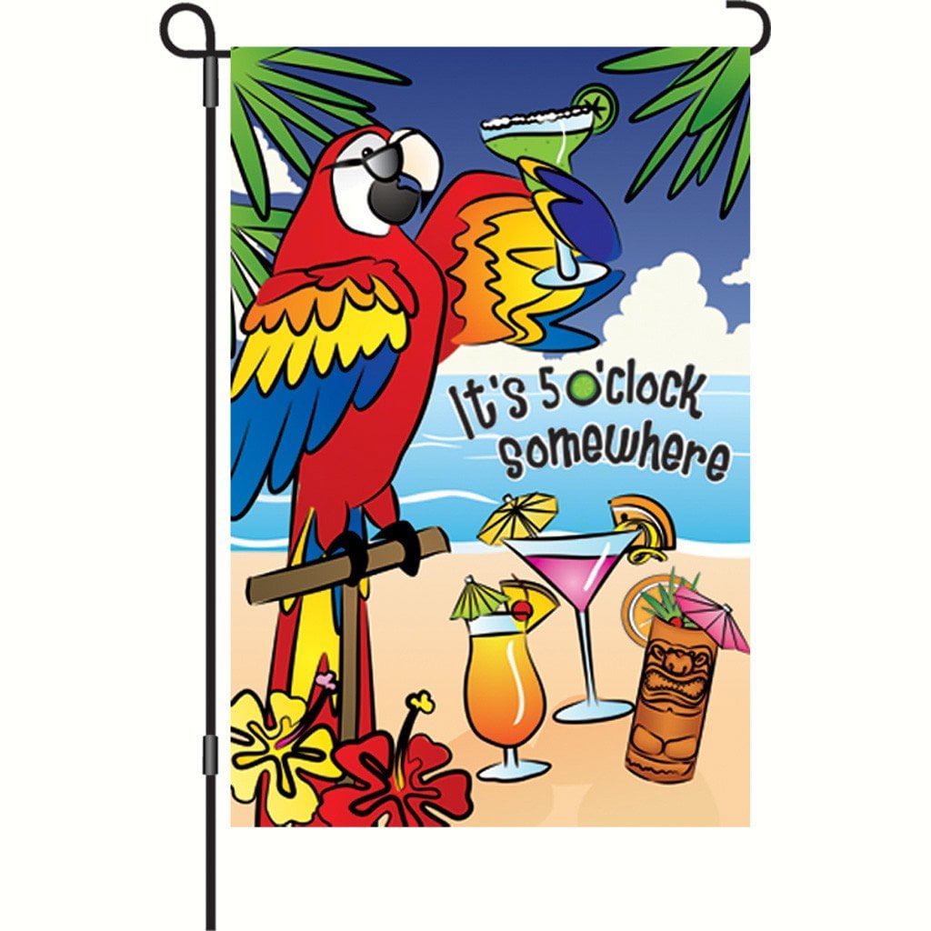 Premier Designs PD56008 5 O'Clock Somewhere Garden Flag - Walmart.com