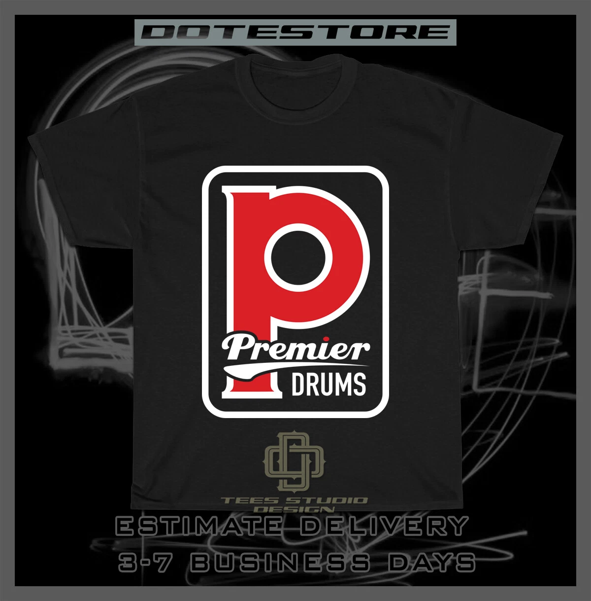 Premier Drums & Percussion Logo Men's T-Shirt American Dotees Tee Shirt ...