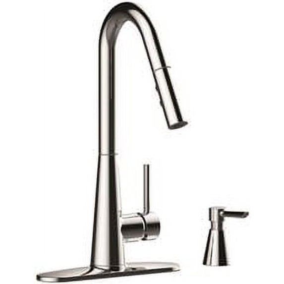 Premier Essen Single-Handle Pull-Down Kitchen Faucet With Soap ...