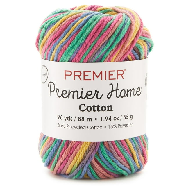Premier Home Medium Weight Cotton-Polyester Blend Yarn for Crochet and ...