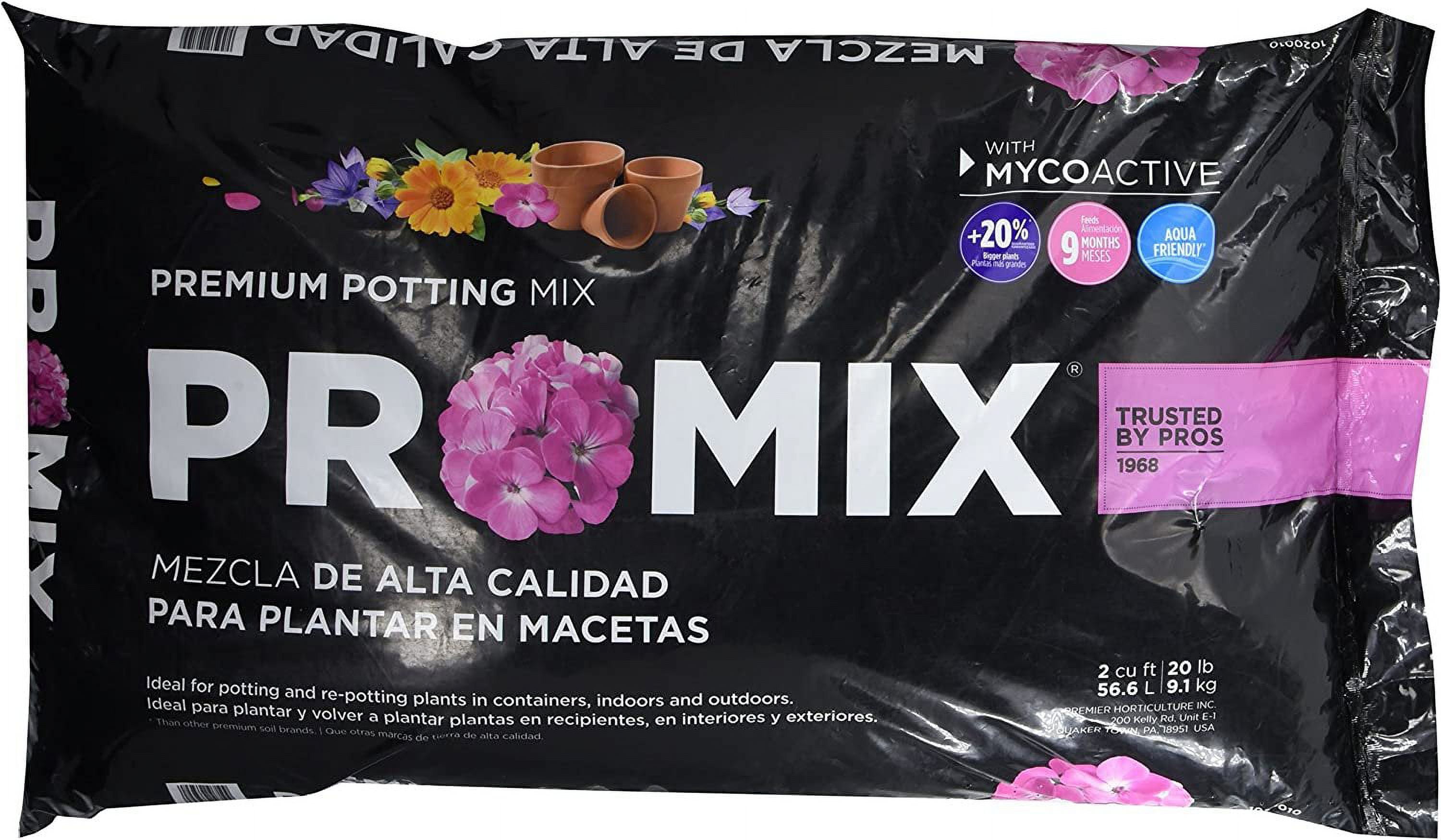 Premier Horticulture Pro-Mix Potting Mix with Soil Moist Control and ...