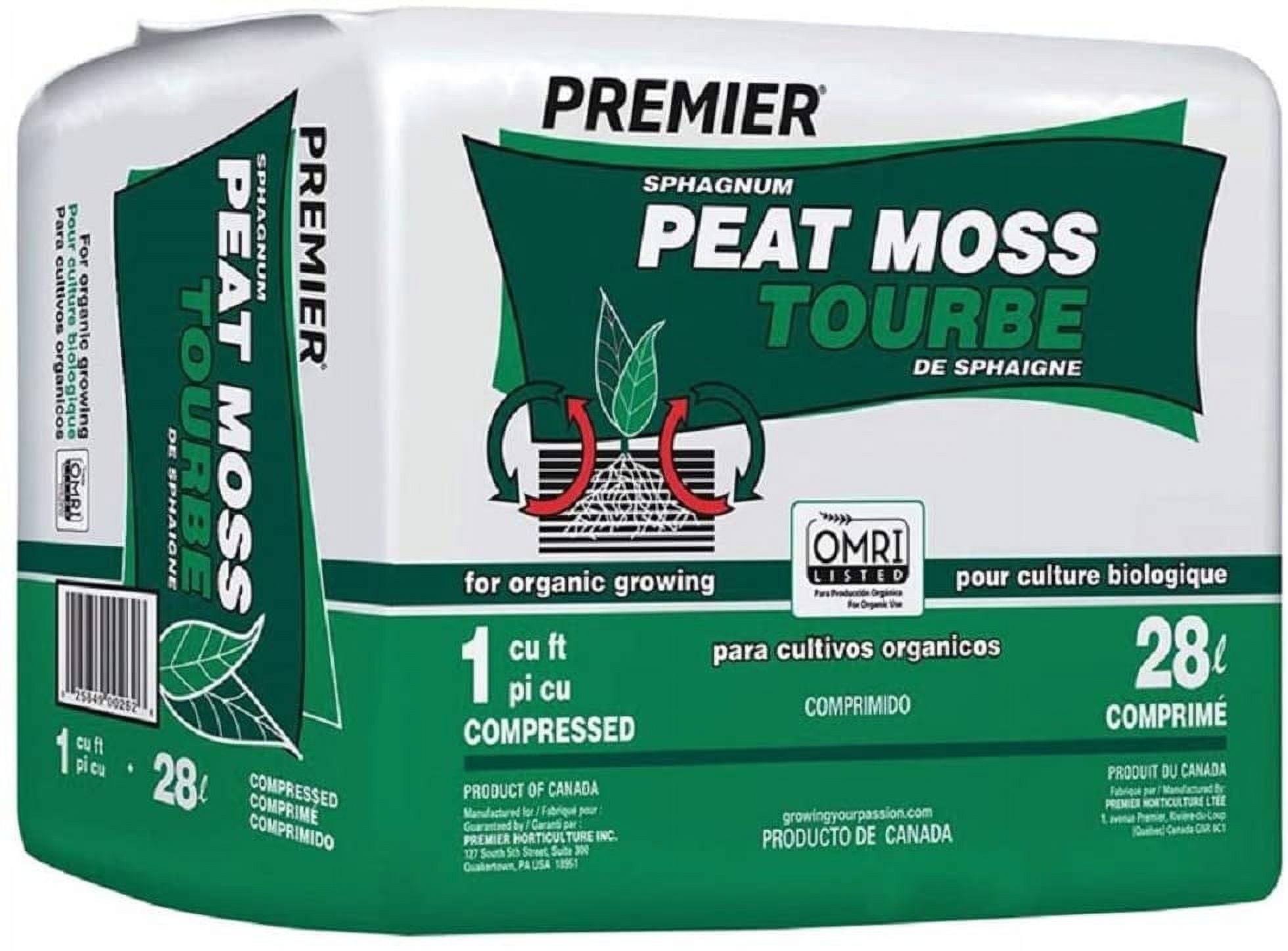 Premier Horticulture Pro Moss, Organic Canadian Peat Moss, Soil ...