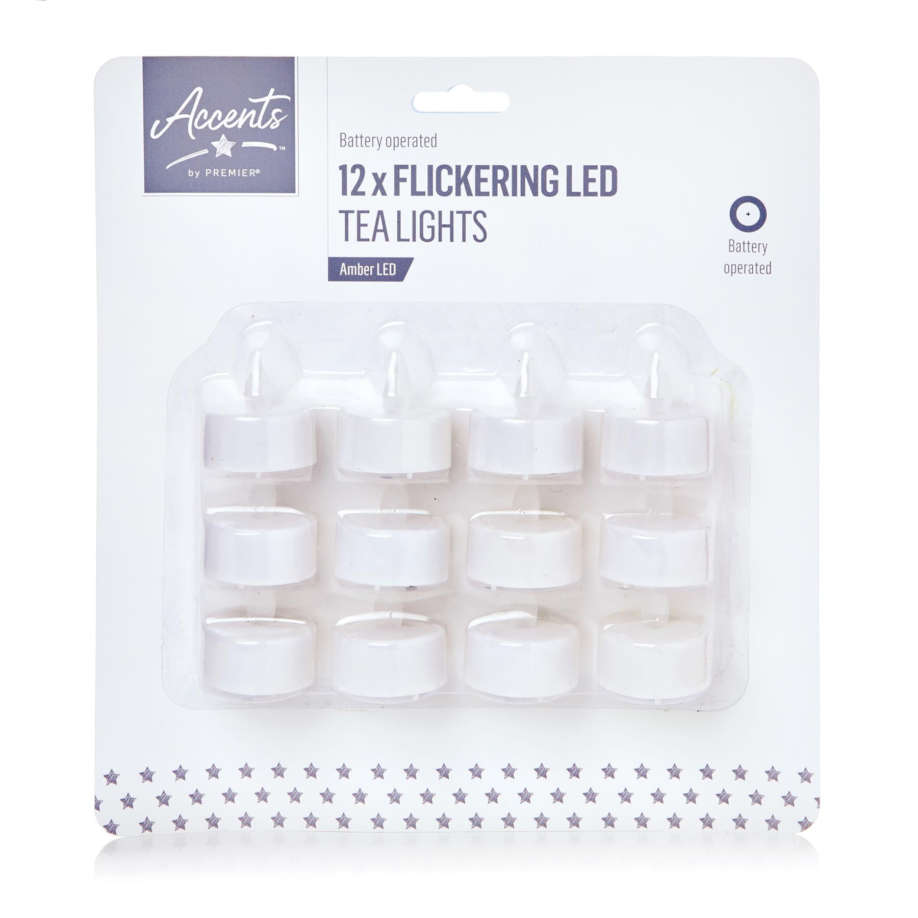 Premier - LED Flickering Tealight set, 12 pieces - Walmart.com