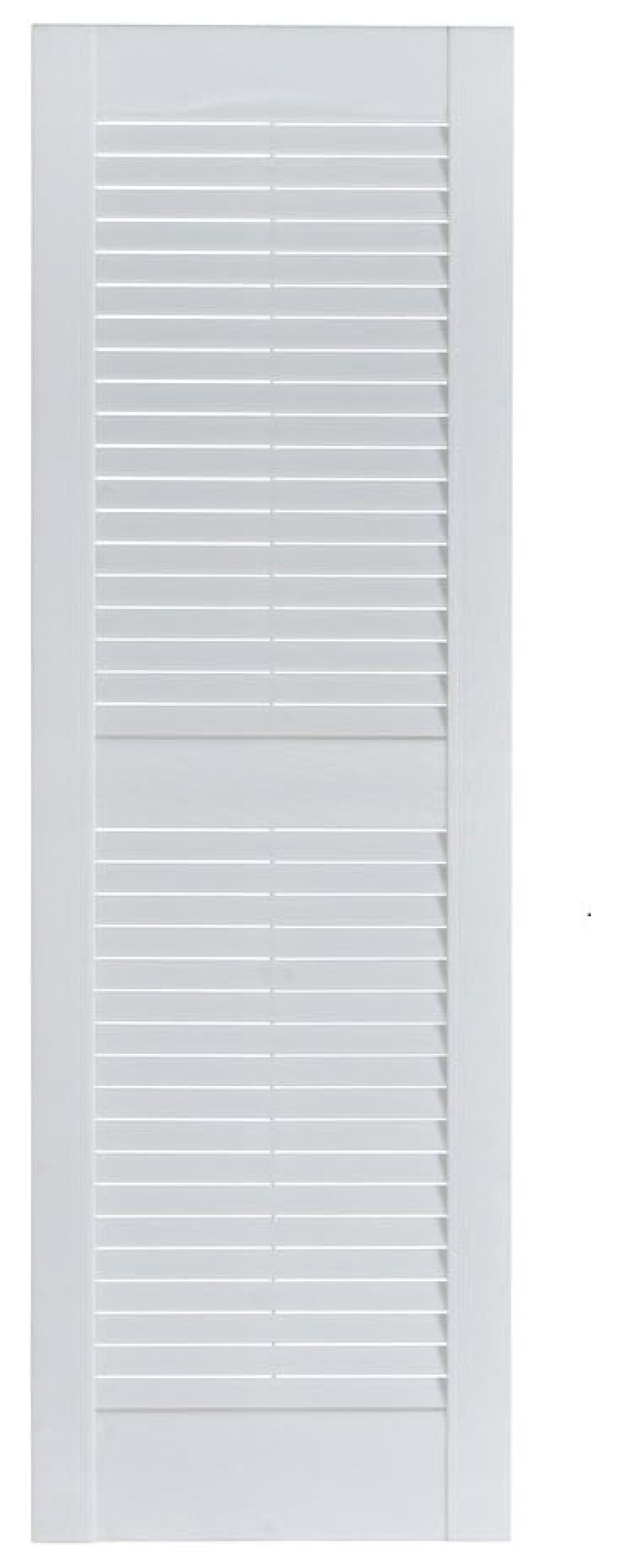 Premier Louver Exterior Decorative Shutter, 15" x 59", Paintable ...