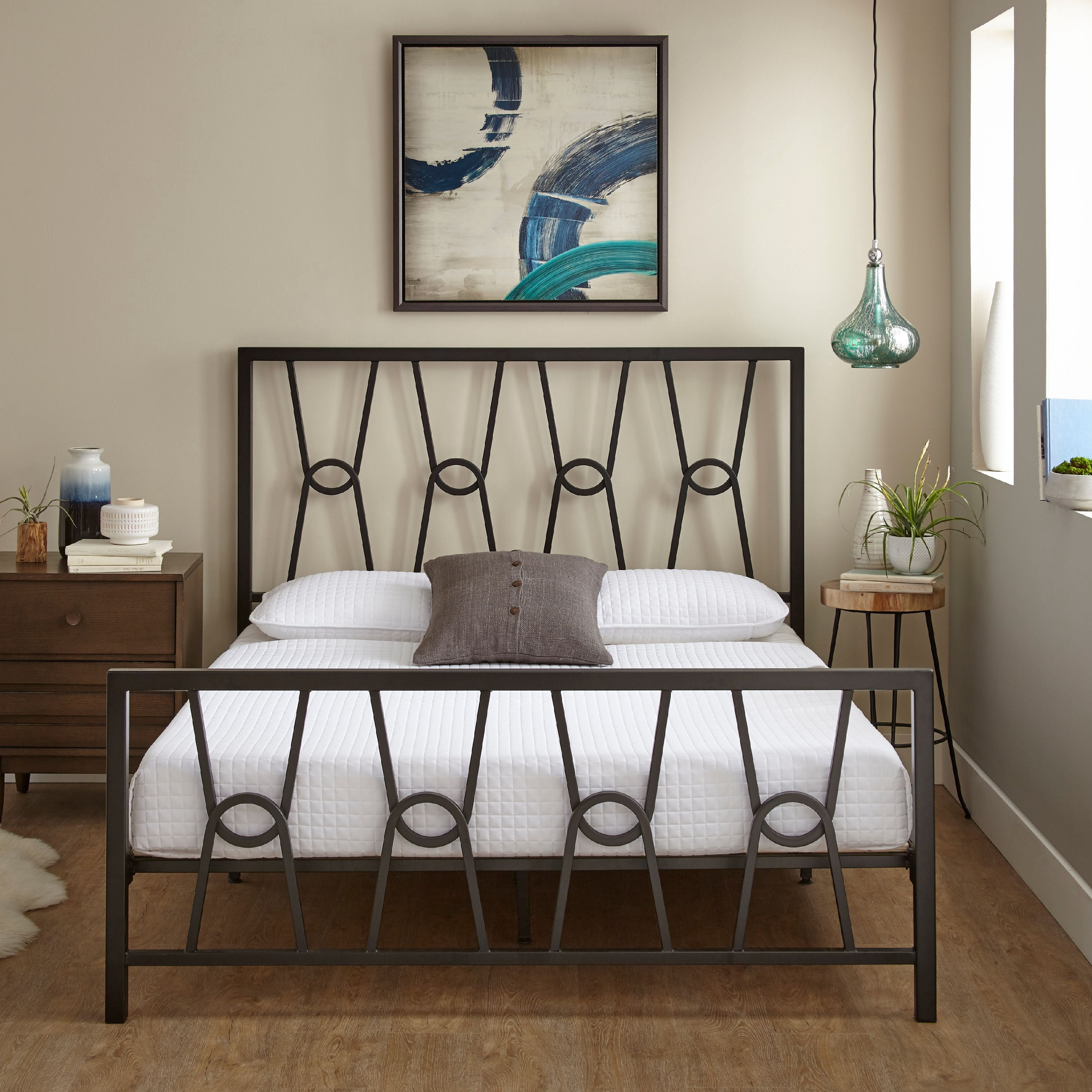 Premier Mathis Platform Metal Bed with Bonus Support - Walmart.com