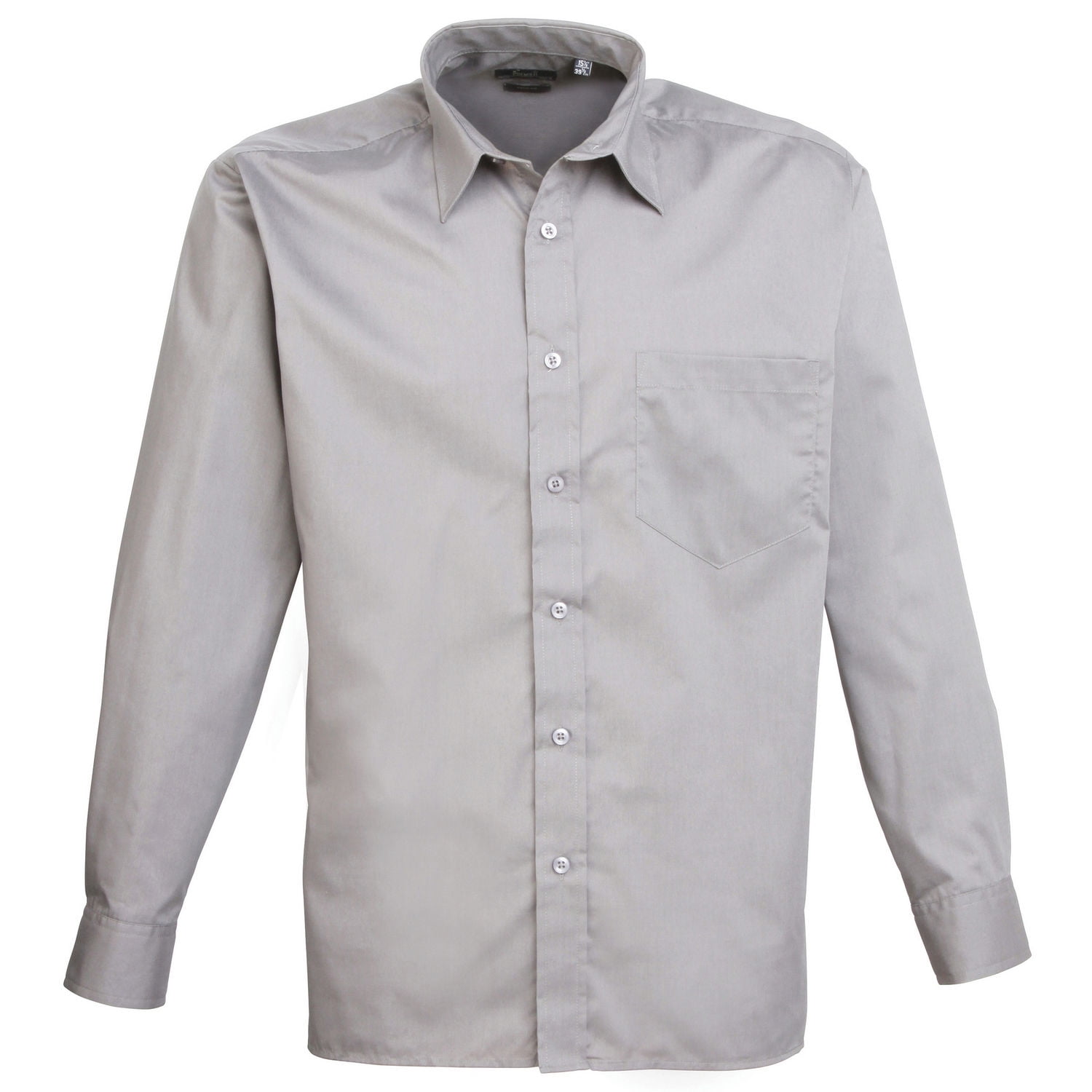 Premier Mens Premier Poplin Long-Sleeved Formal Shirt - Walmart.com
