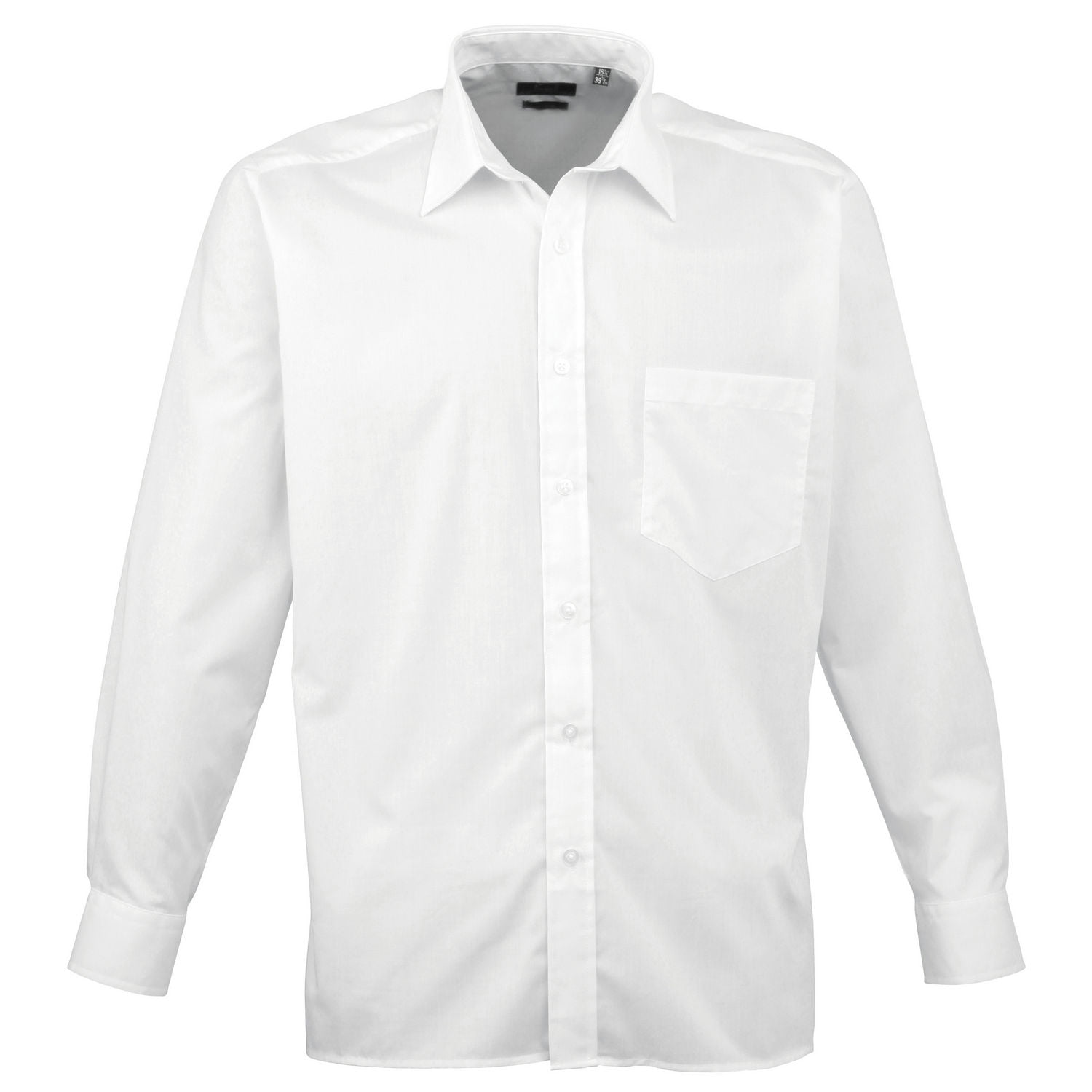 Premier Mens Premier Poplin Long-Sleeved Formal Shirt - Walmart.com