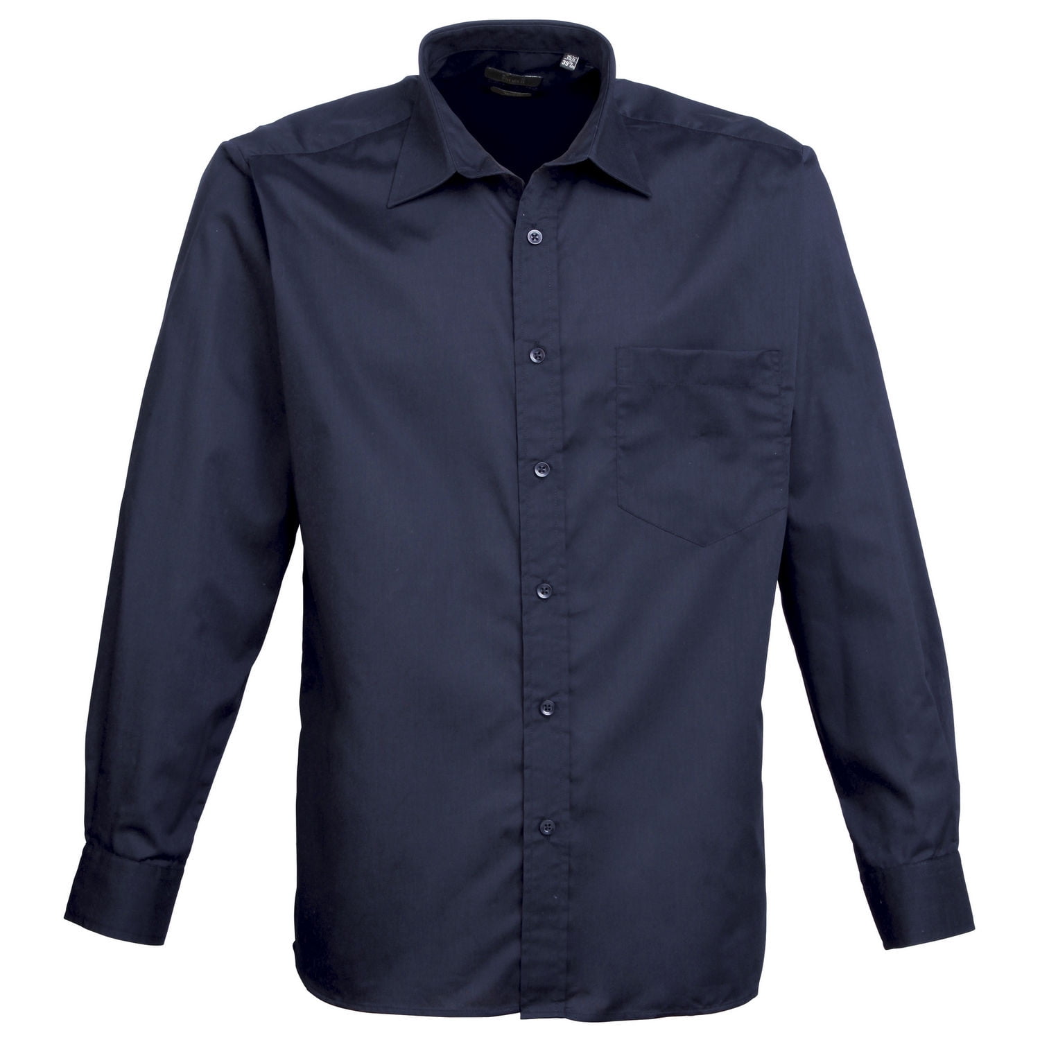 Premier Mens Premier Poplin Long-Sleeved Formal Shirt - Walmart.com