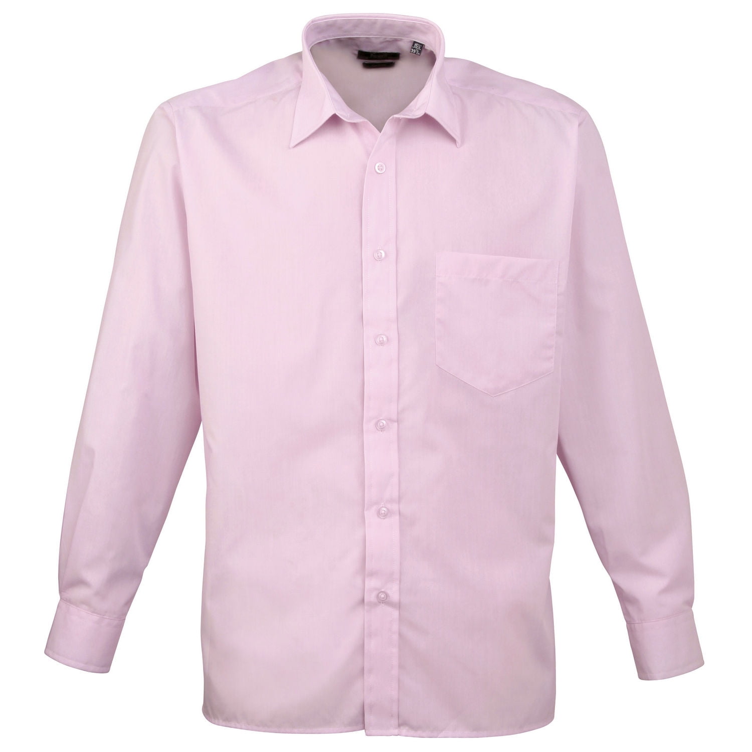 Premier Mens Premier Poplin Long-Sleeved Formal Shirt - Walmart.com
