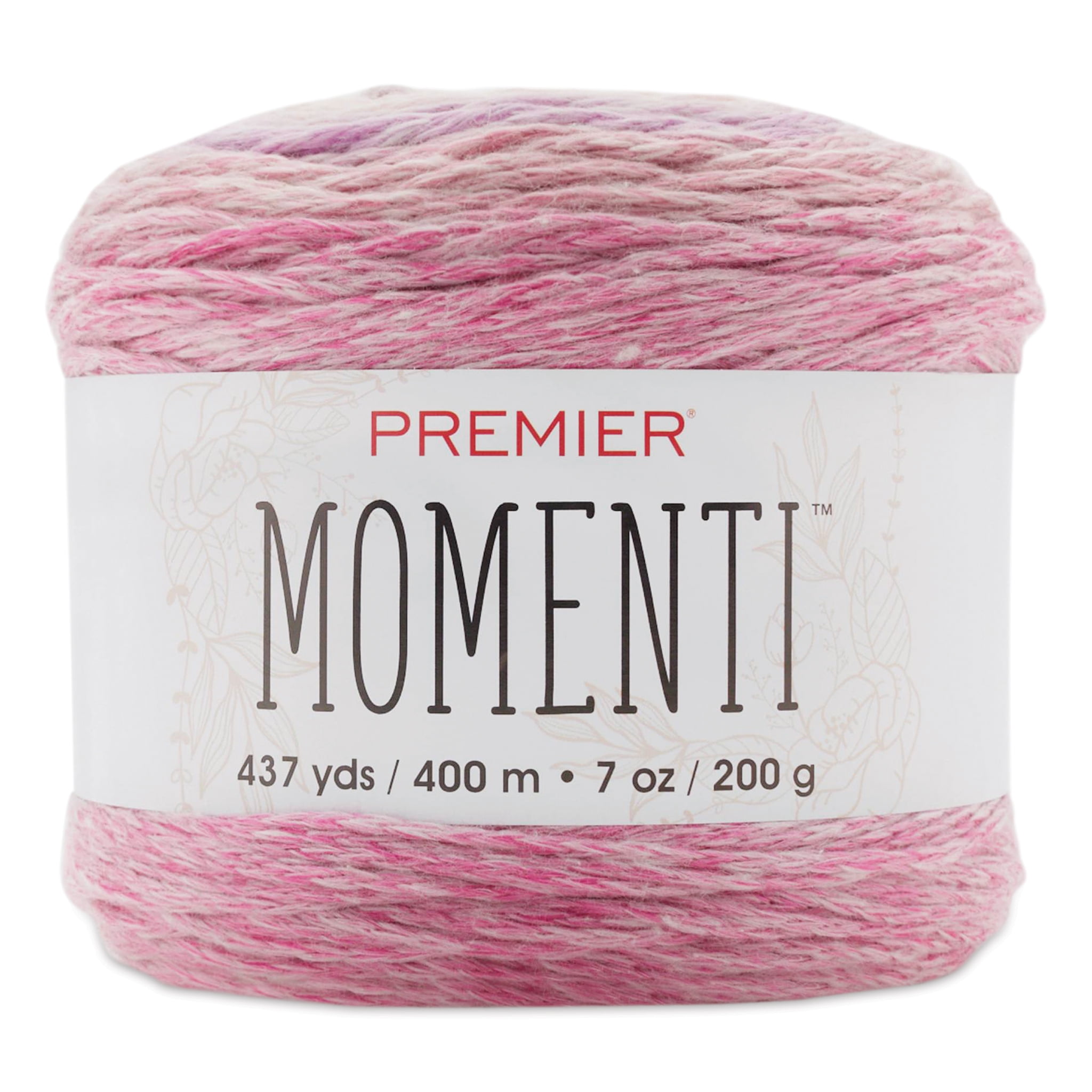 Premier Yarns Momenti Yarn, Cotton Acrylic Blend, Chainette ...