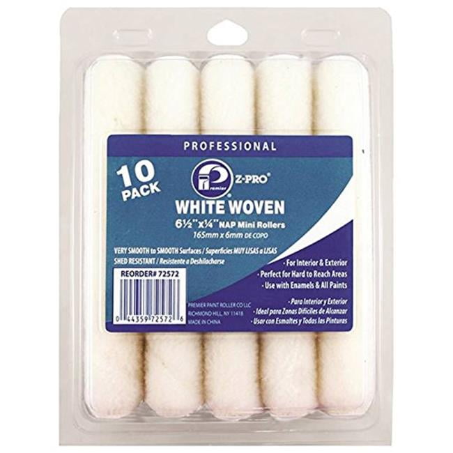 Premier Paint Roller 222398 White Woven Mini Roller, Pack of 10 ...