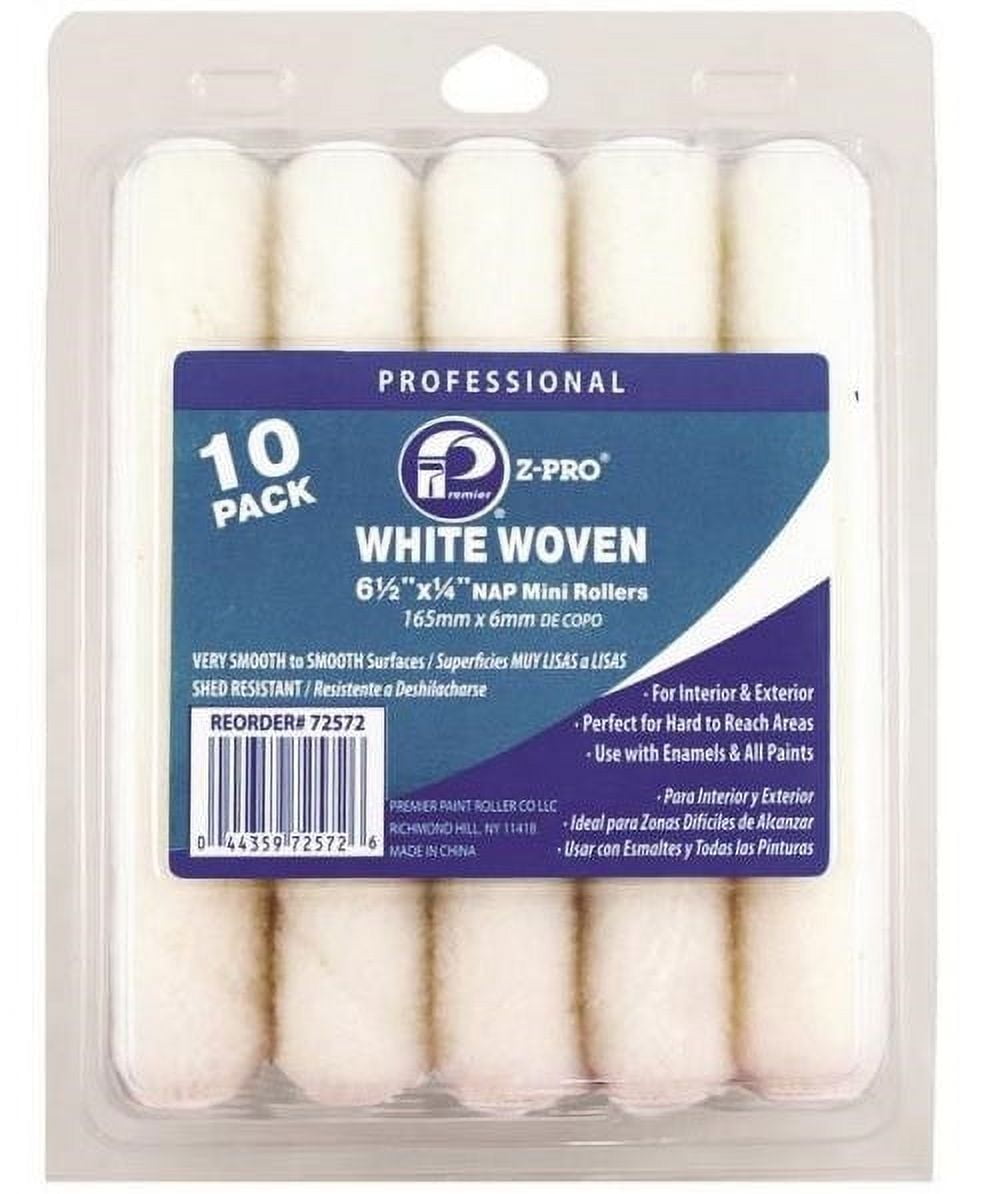 Premier Paint Roller 72572 Z-Pro Woven Mini Roller, White, Each - Walmart.com