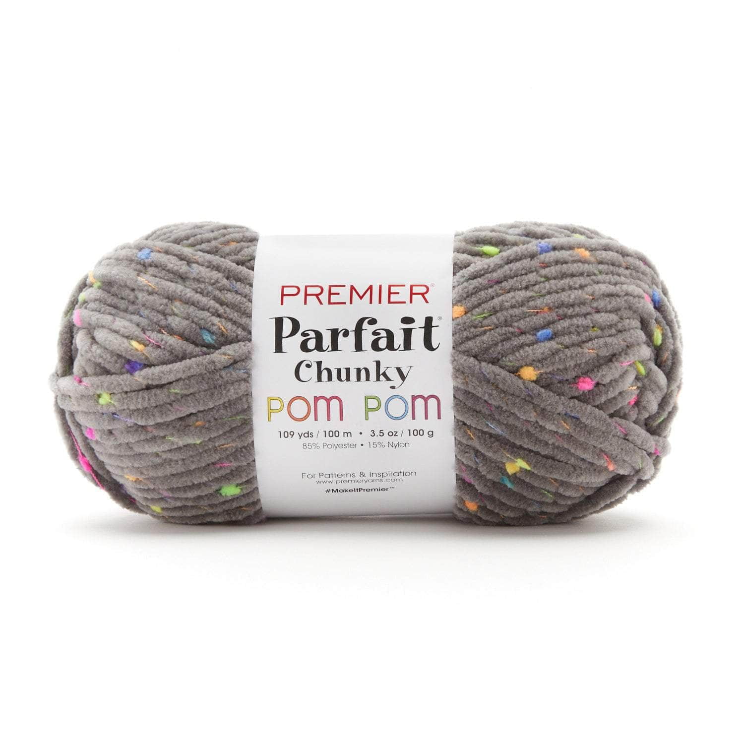 Premier Yarns Parfait Chunky Pom Pom Yarn - Disco Ball, Super Bulky ...